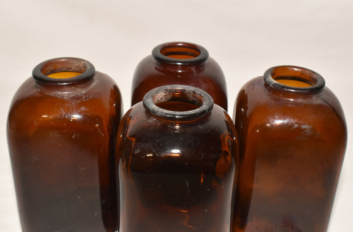 Brown Antique Snuff Bottles Levi Garrett & Sons Square Amber Glass ...