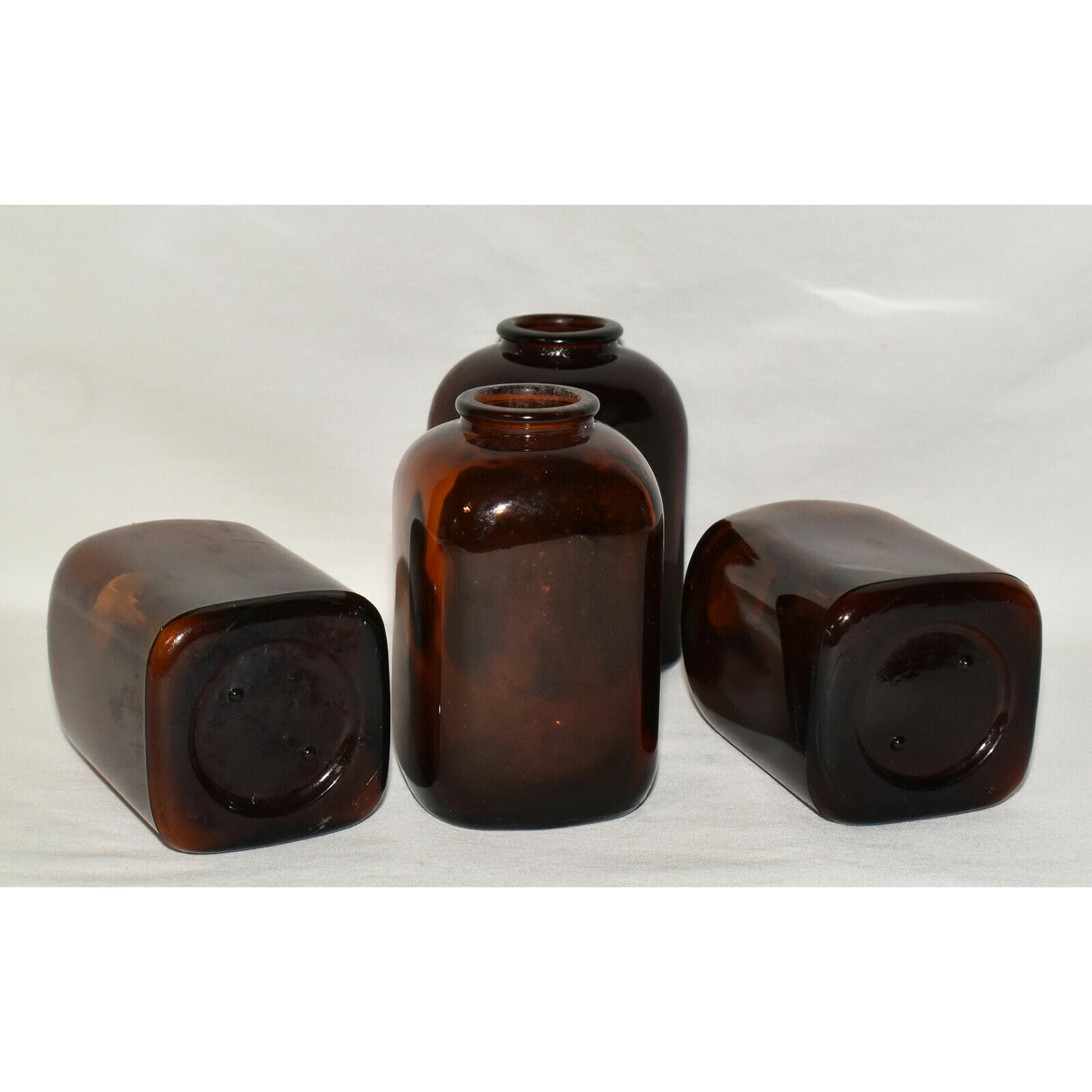Brown Antique Snuff Bottles Levi Garrett & Sons Square Amber Glass ...